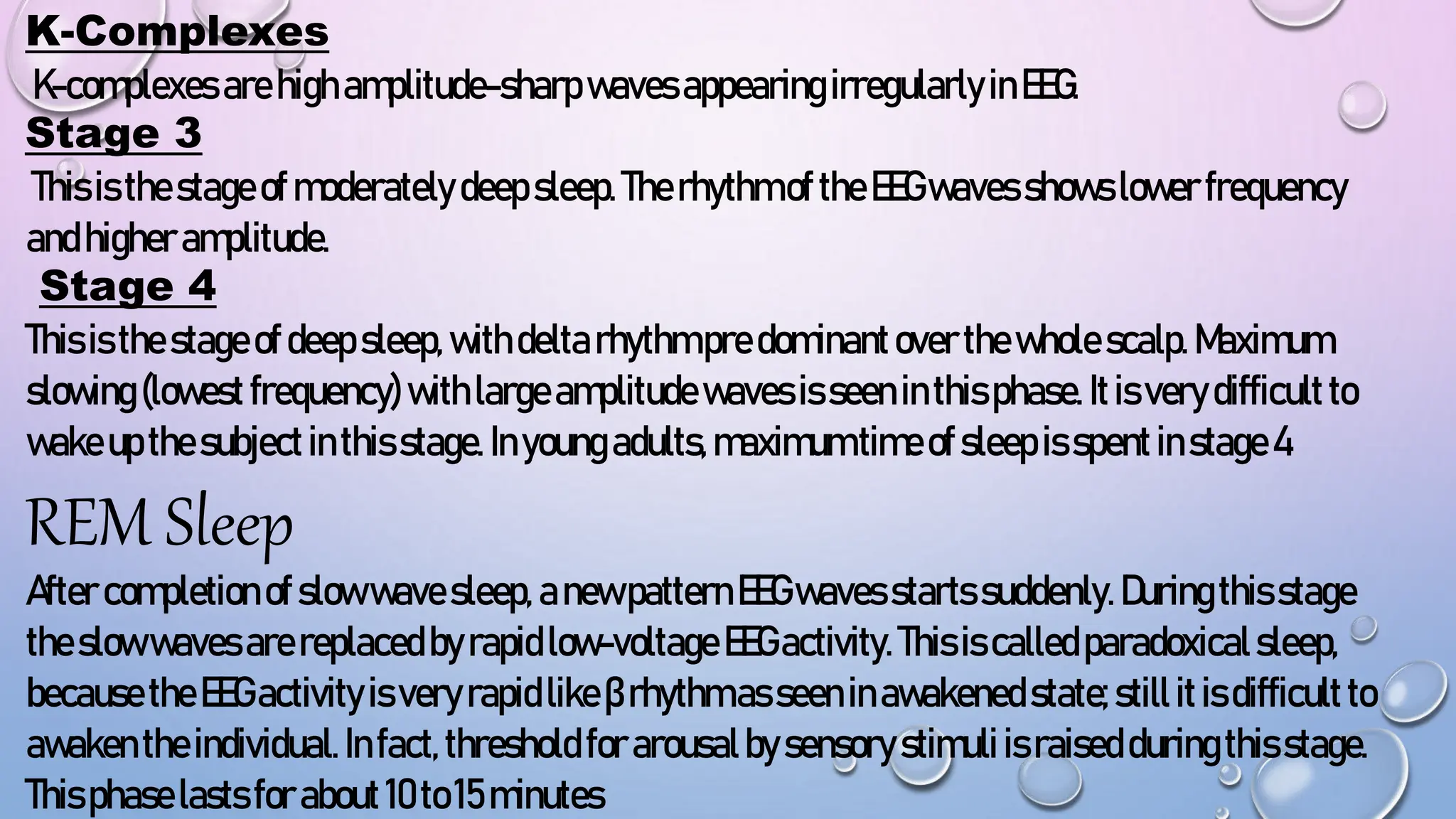 presentation on Sleep patterns of humans and their eeg pattern | PPTX