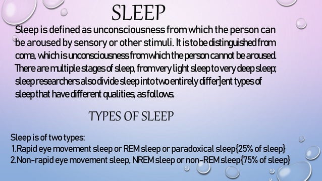 presentation on Sleep patterns of humans and their eeg pattern | PPTX
