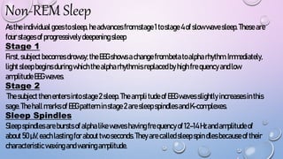 presentation on Sleep patterns of humans and their eeg pattern | PPTX