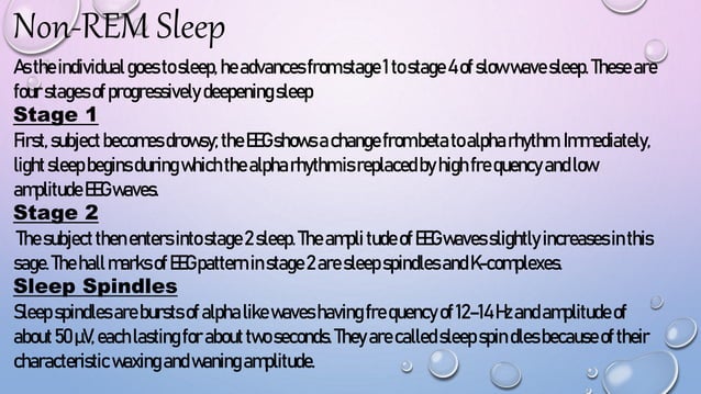presentation on Sleep patterns of humans and their eeg pattern | PPTX