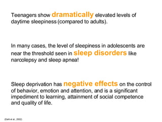 Why Teens Need Their Sleep | PPT