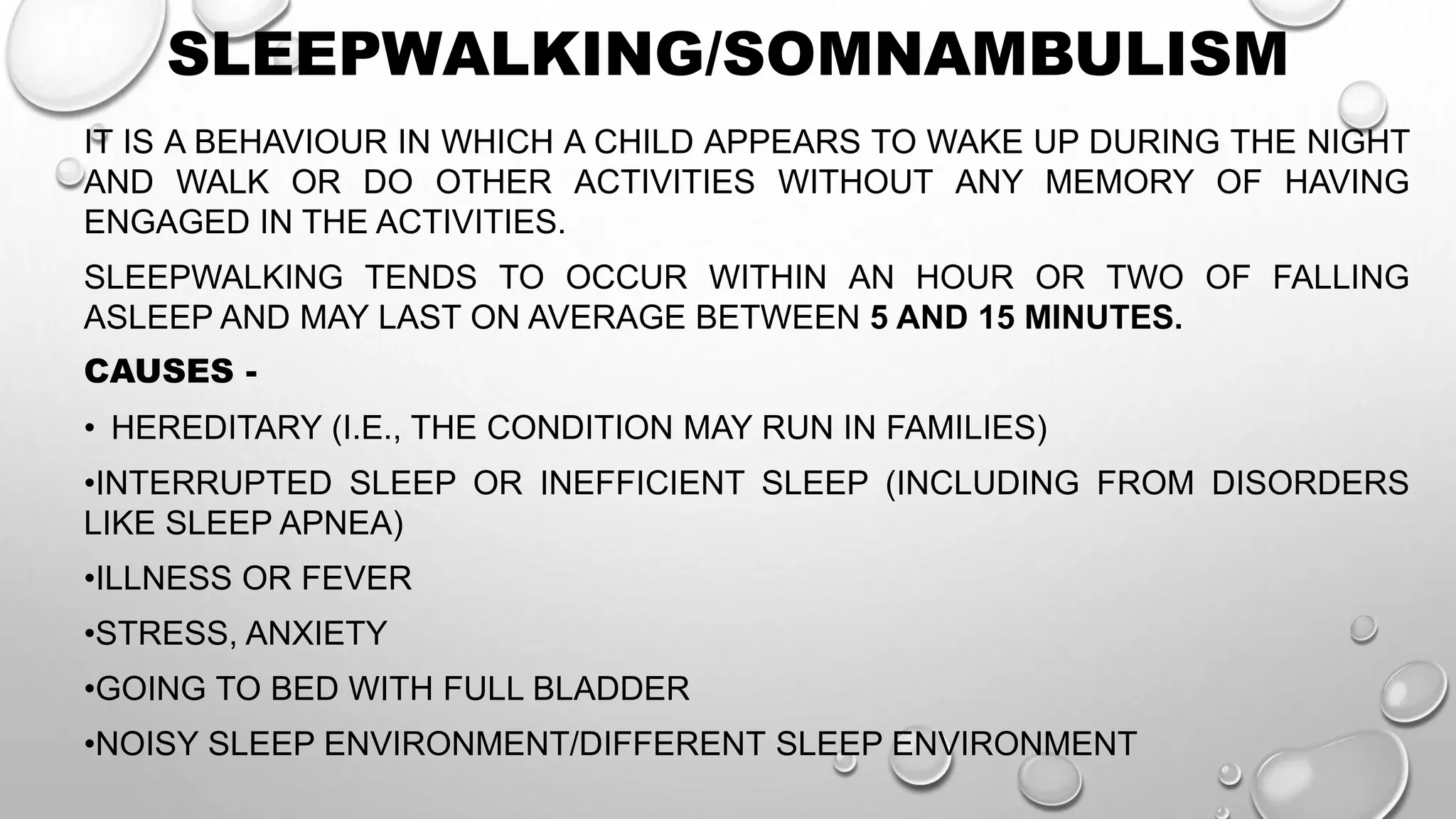 Sleep pattern and its disturbances | PPTX