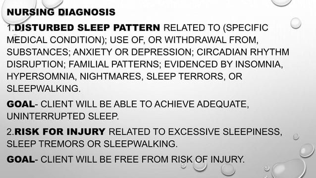 Sleep pattern and its disturbances | PPTX | Sleep Disorders | Diseases ...