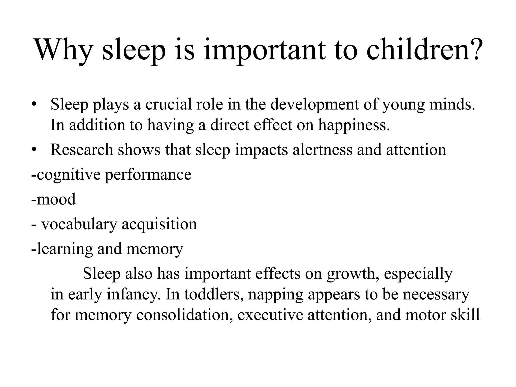 Sleep for children | PPTX