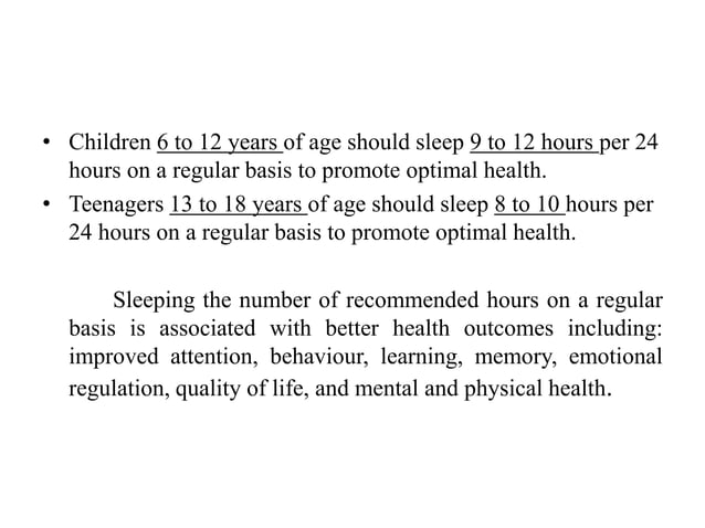 Sleep for children | PPTX