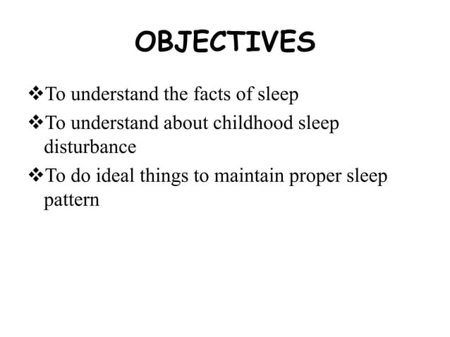 Sleep for children | PPTX