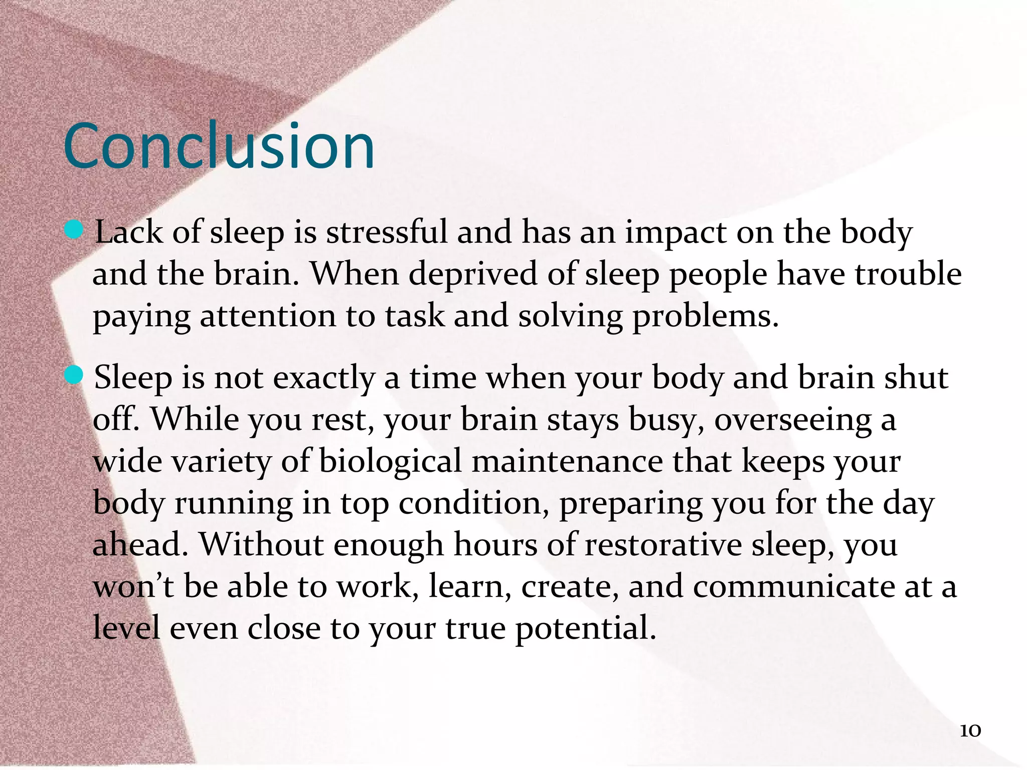 Sleep and Dreams | ODP