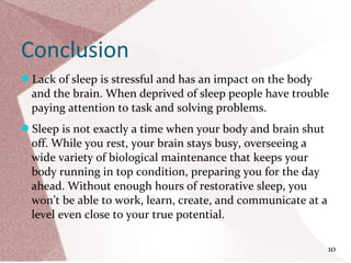 Sleep and Dreams | ODP