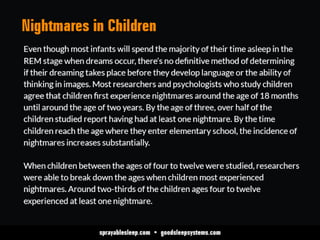 Sleep- less:The Science of Nightmares | PPTX