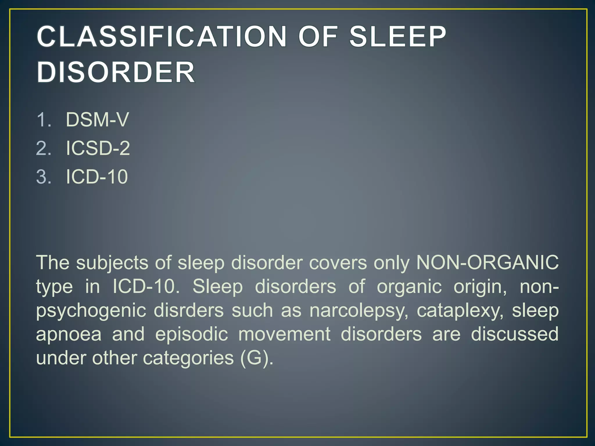 Sleep wake disorders | PPTX