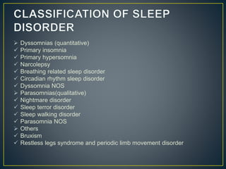 Sleep wake disorders | PPTX