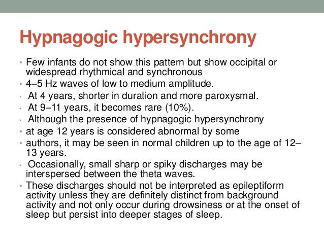 Sleep activity in eeg