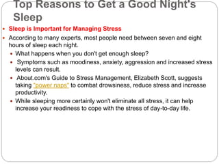 Sleep after learning can enhance your memory | PPTX