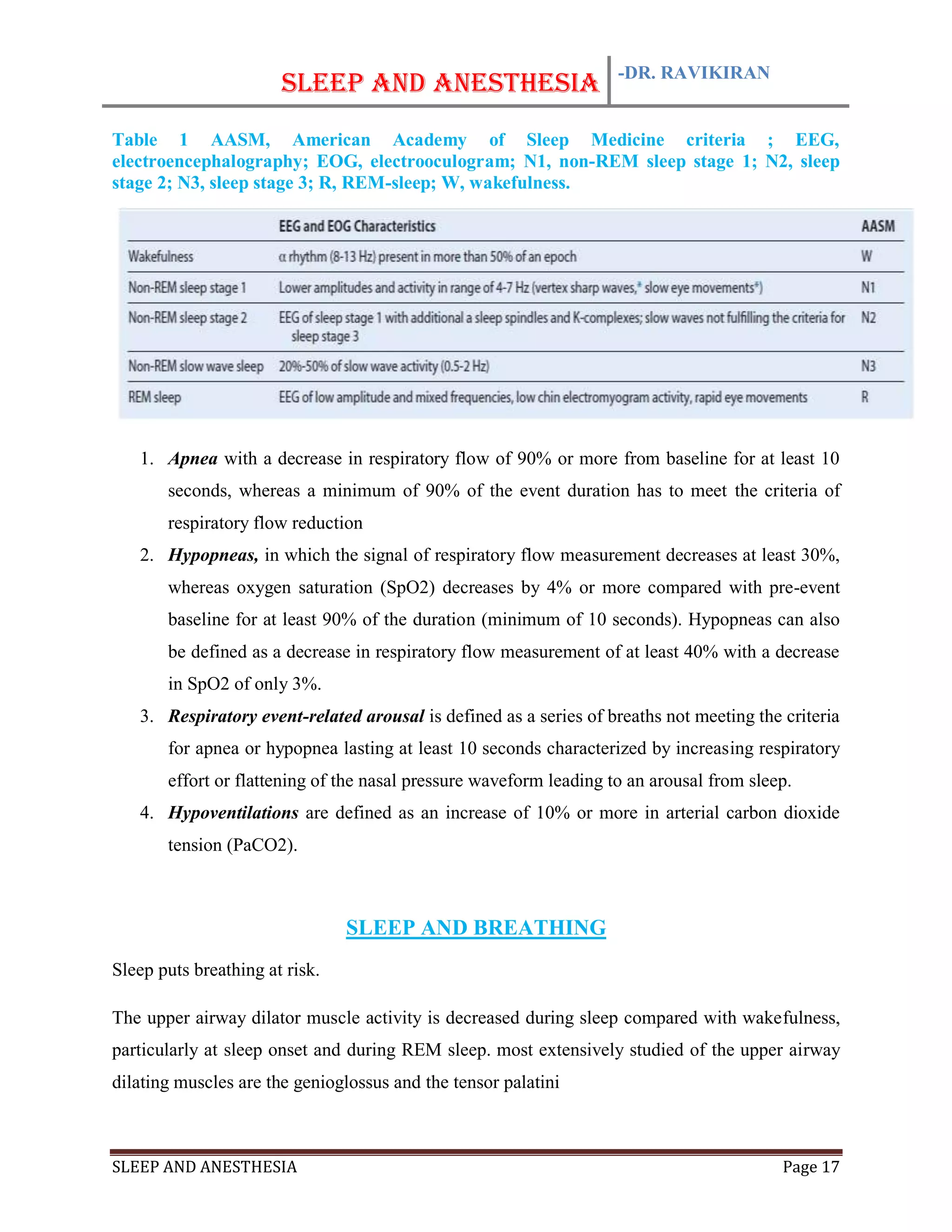Sleep and anesthesia | PDF