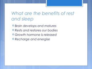Sleep and rest | PPT
