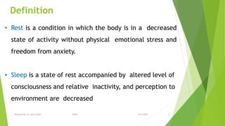 Sleep and rest | PPTX
