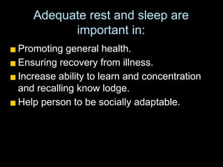 Nursing care for sleep and rest issue.pptx