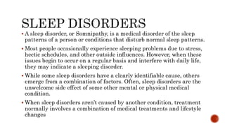 Sleep and sleep disorders | PPTX