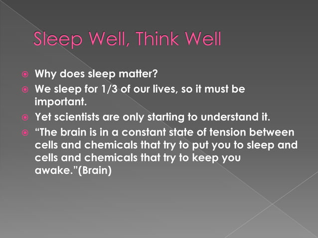 Sleep and your_brain. | PPTX | Sleep Disorders | Diseases and Conditions