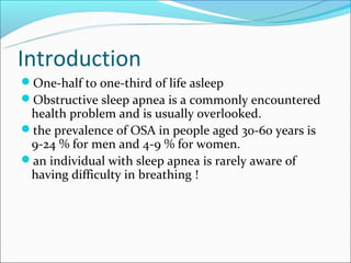 Sleep apnea & its treatment | PPT