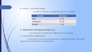 SLEEP APNEA SYNDROME by Dr. Anuhya krishna | PPT