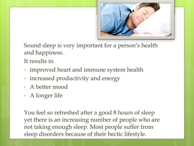 Sleep better, feel better | PPTX | Sleep Disorders | Diseases and Conditions