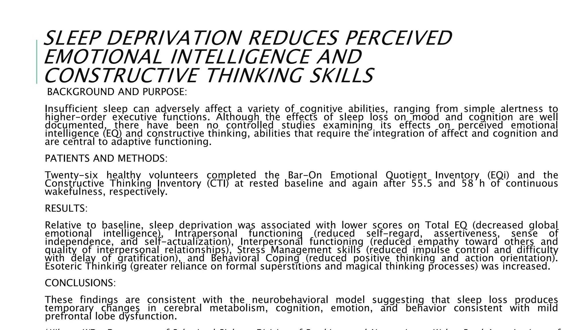 Sleep deprivation effects | PPTX