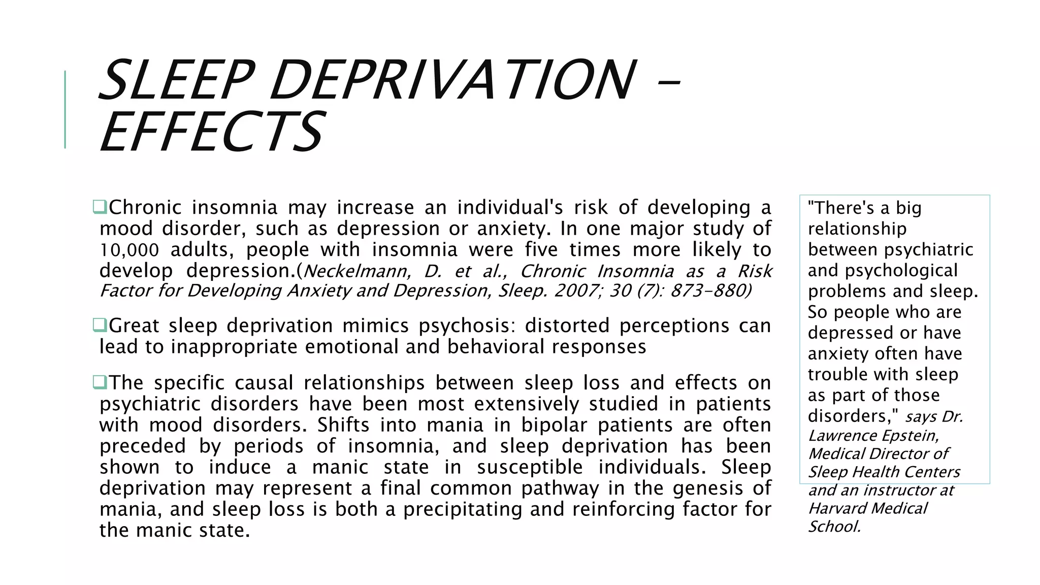 Sleep deprivation effects | PPTX