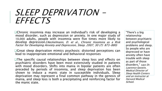Sleep deprivation effects | PPTX