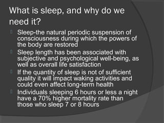 Sleep deprivation powerpoint | PPT