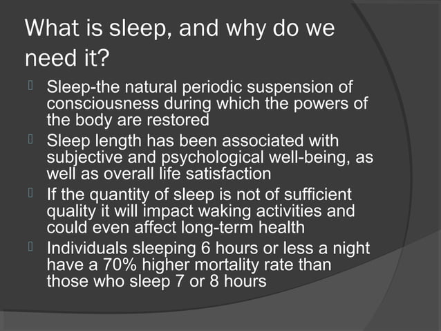 Sleep deprivation powerpoint | PPT