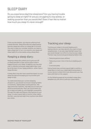Sleep Diary | PDF