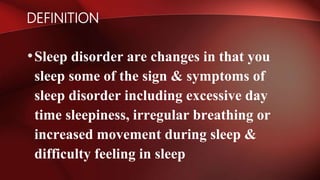 Sleep disorder | PPT