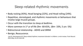 Common sleep disorders in children | PPTX