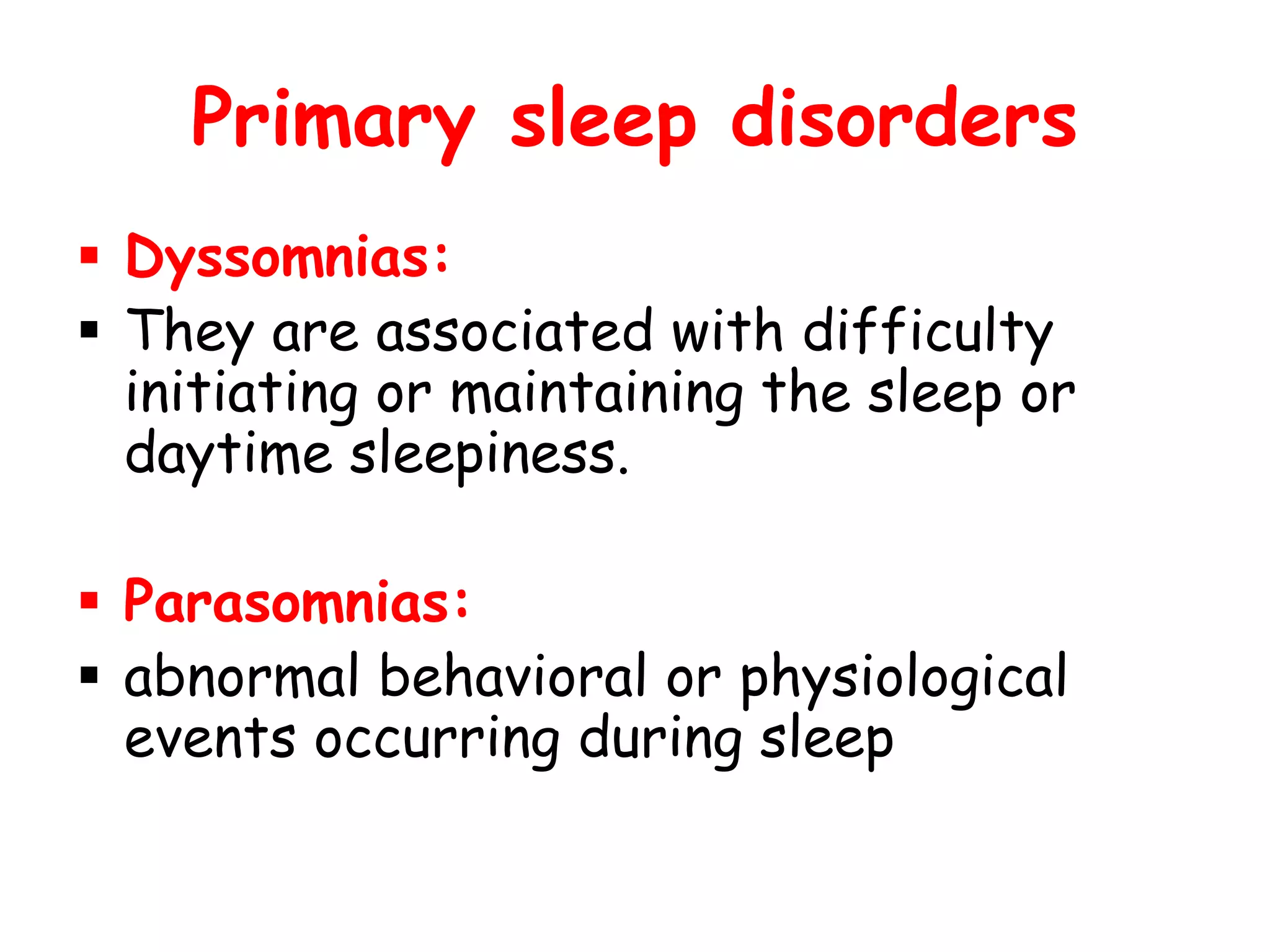 Sleep disorder lecture | PDF