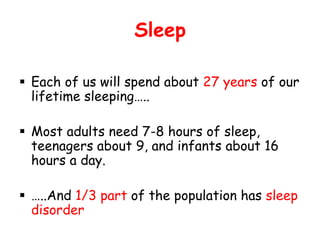 Sleep disorder lecture | PDF
