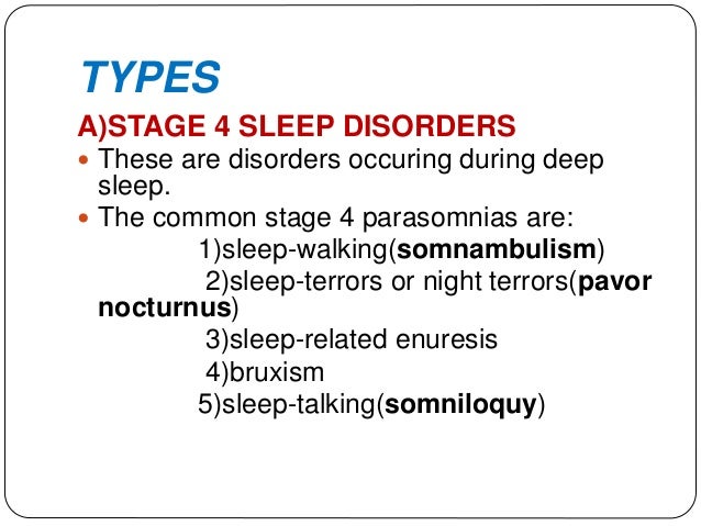 Sleep disorders