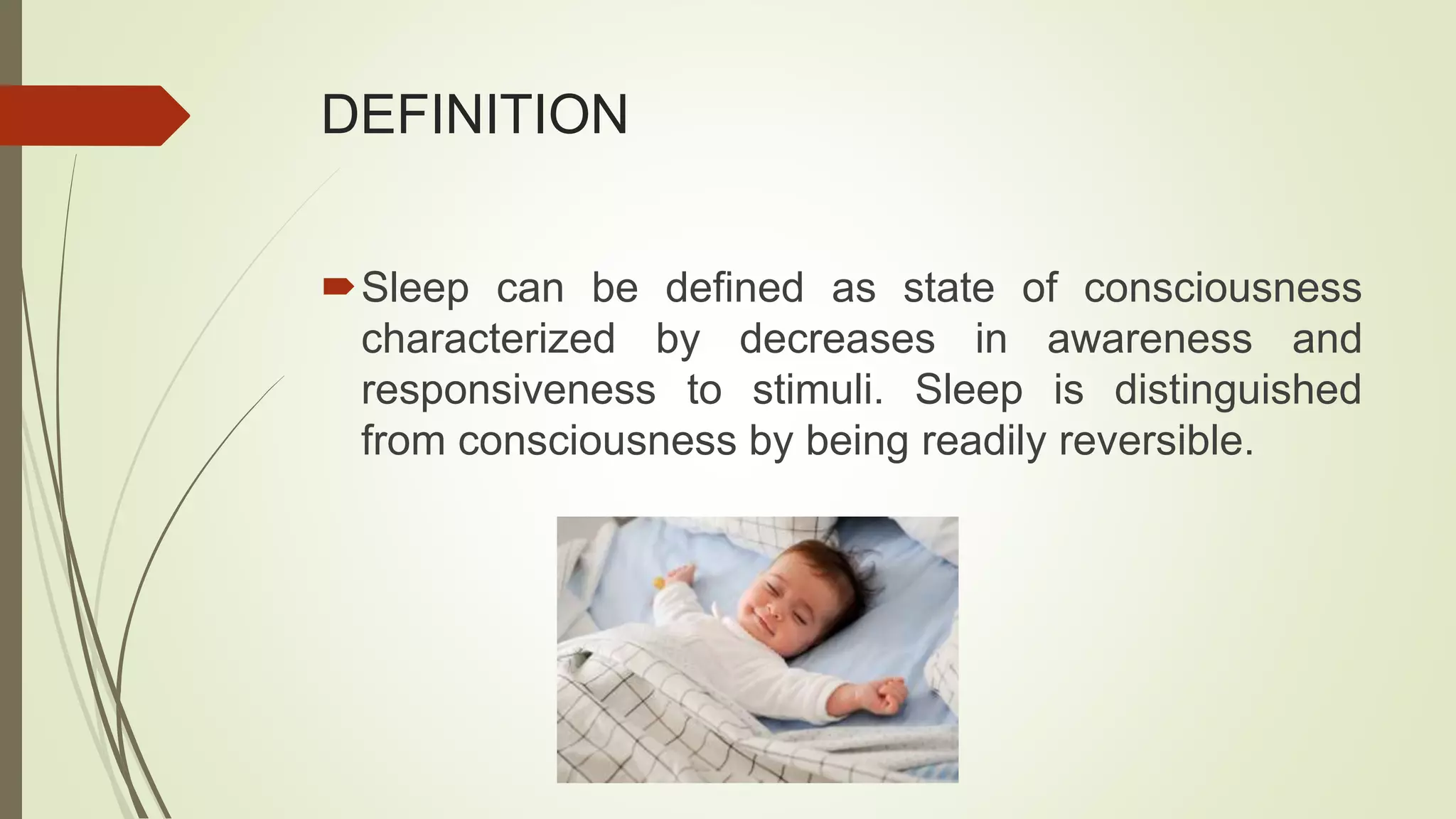 Sleep pattern and its disturbances | PPTX