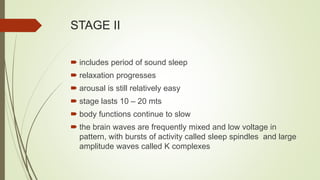 Sleep pattern and its disturbances | PPTX