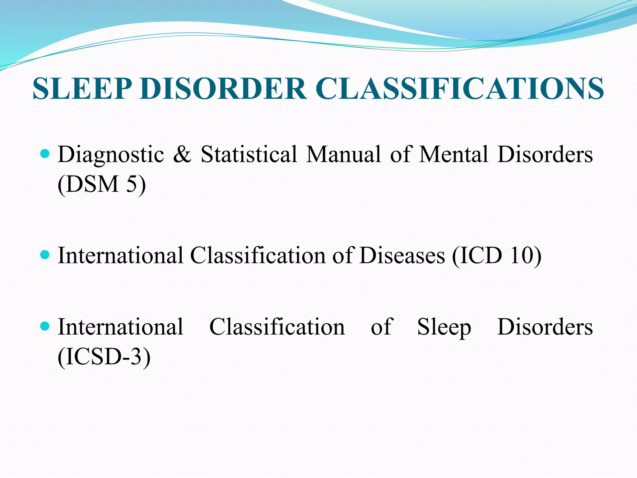 Sleep disorders | PPTX