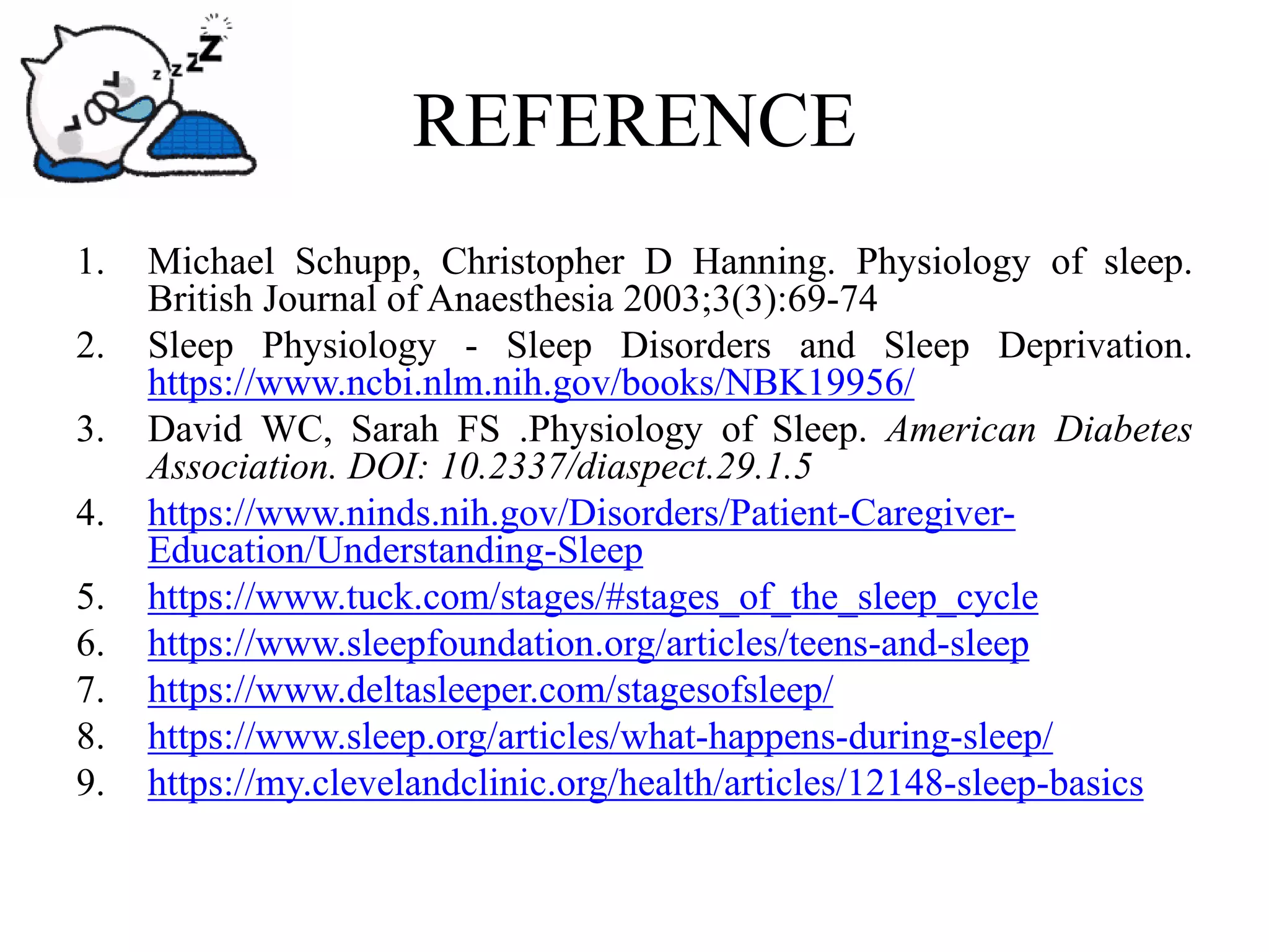 Physiology of Sleep | PDF