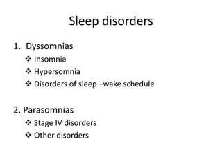 Sleep disorders | PPT