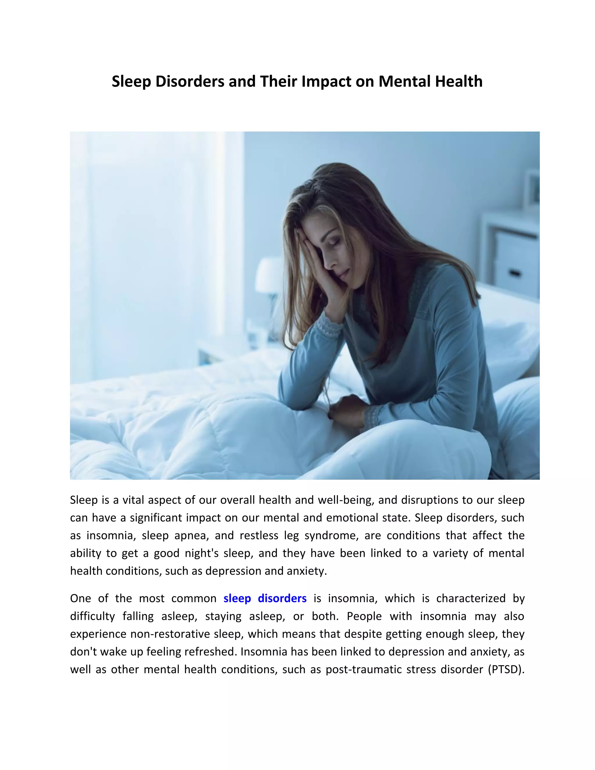 Sleep Disorders and Their Impact on Mental Health.pdf