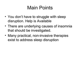 Sleep disruption | PPT