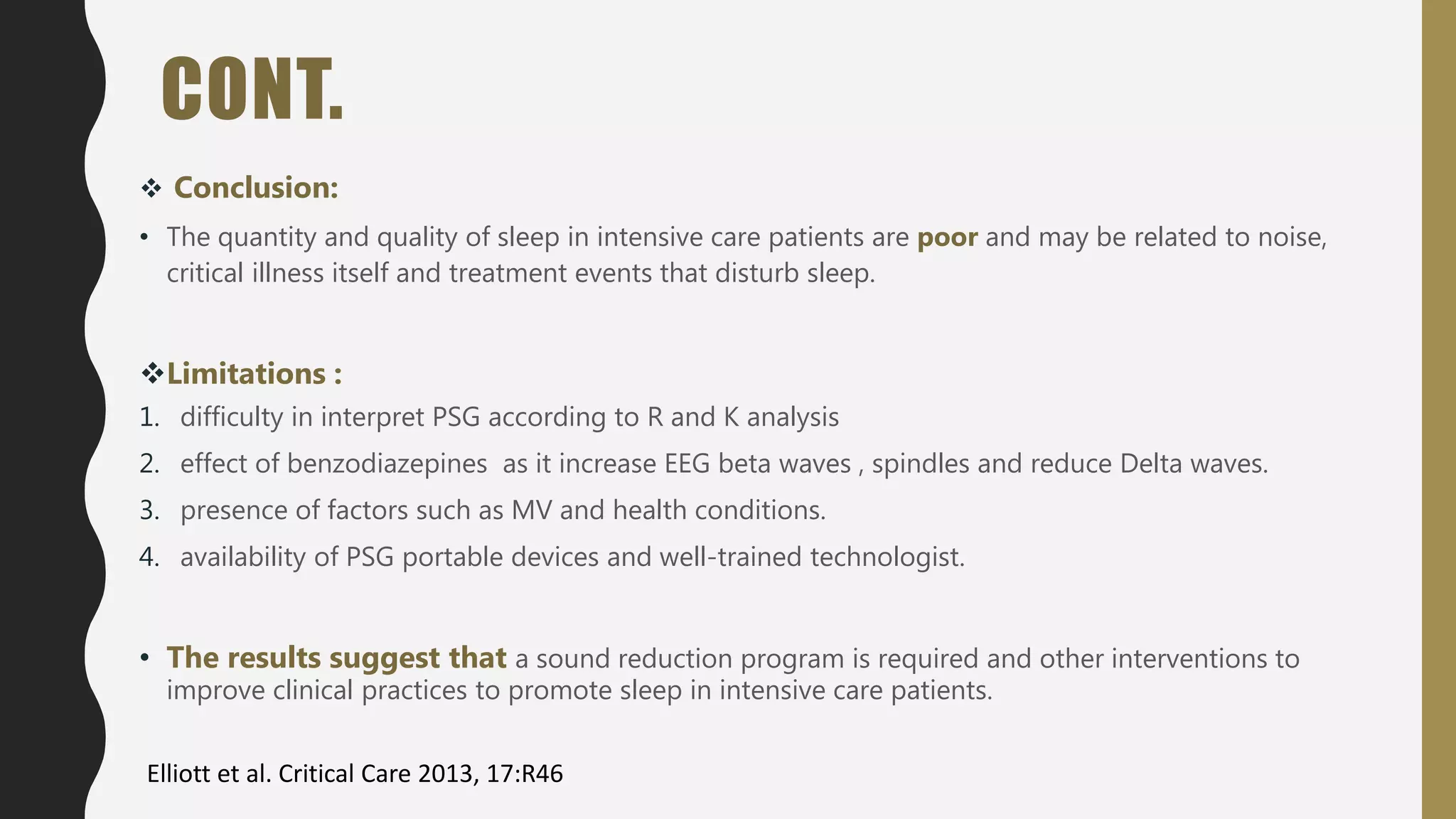 Sleep disturbance in icu | PPTX