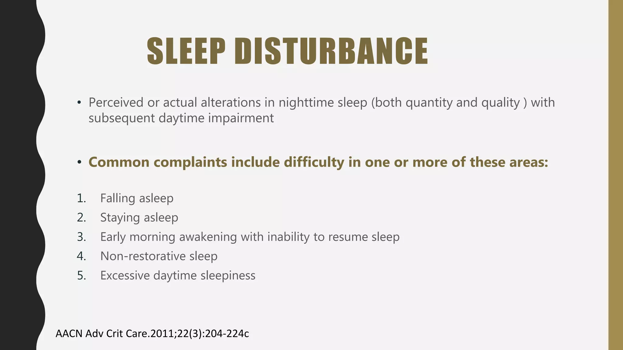 Sleep disturbance in icu | PPTX