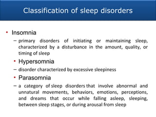 Sleep disturbances | PPT