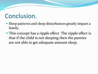 Sleep Disturbances In Infants Affecting The Family | PPT
