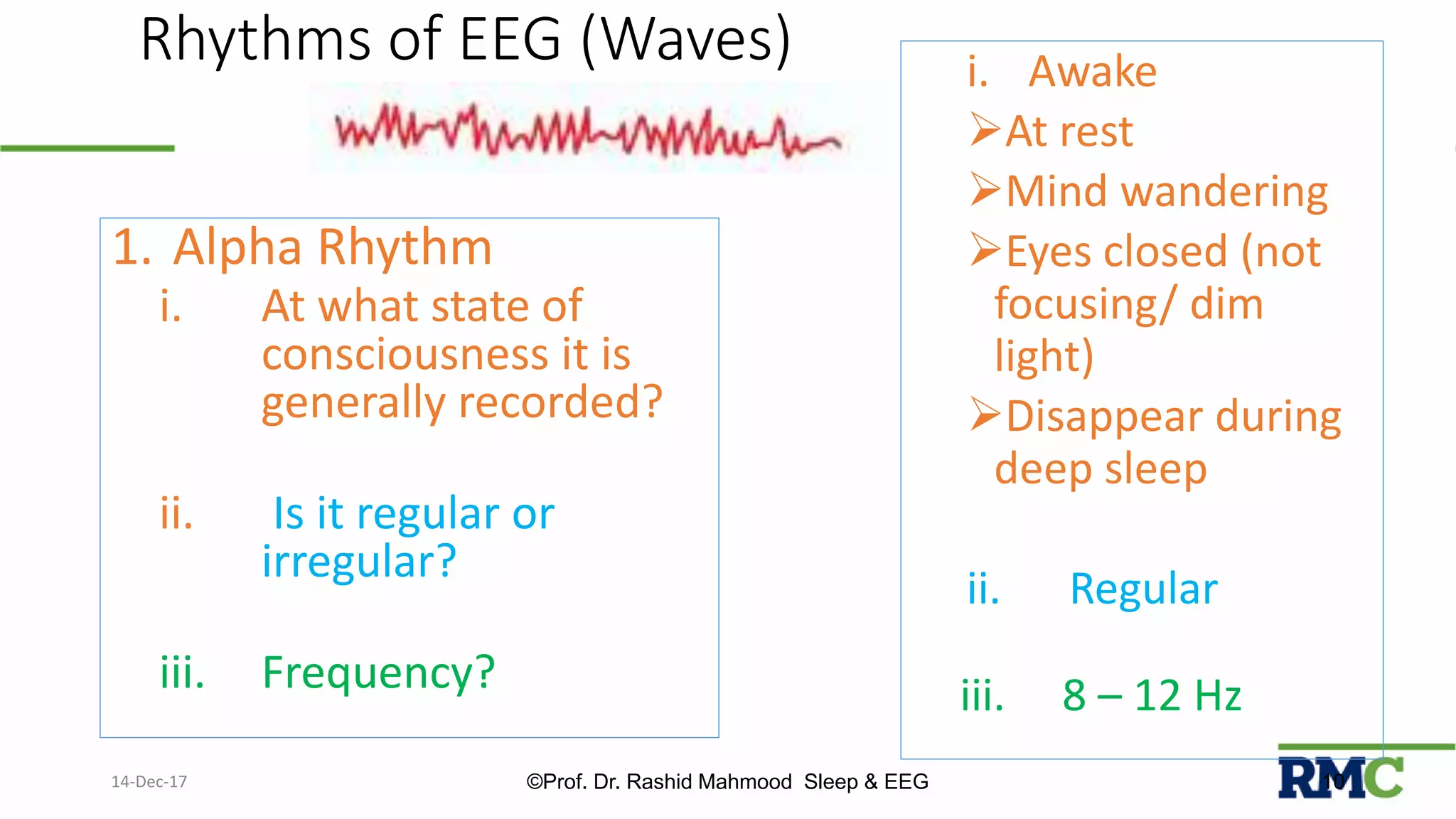 Sleep Physiology & EEG (Electroencephalogram) | PPTX