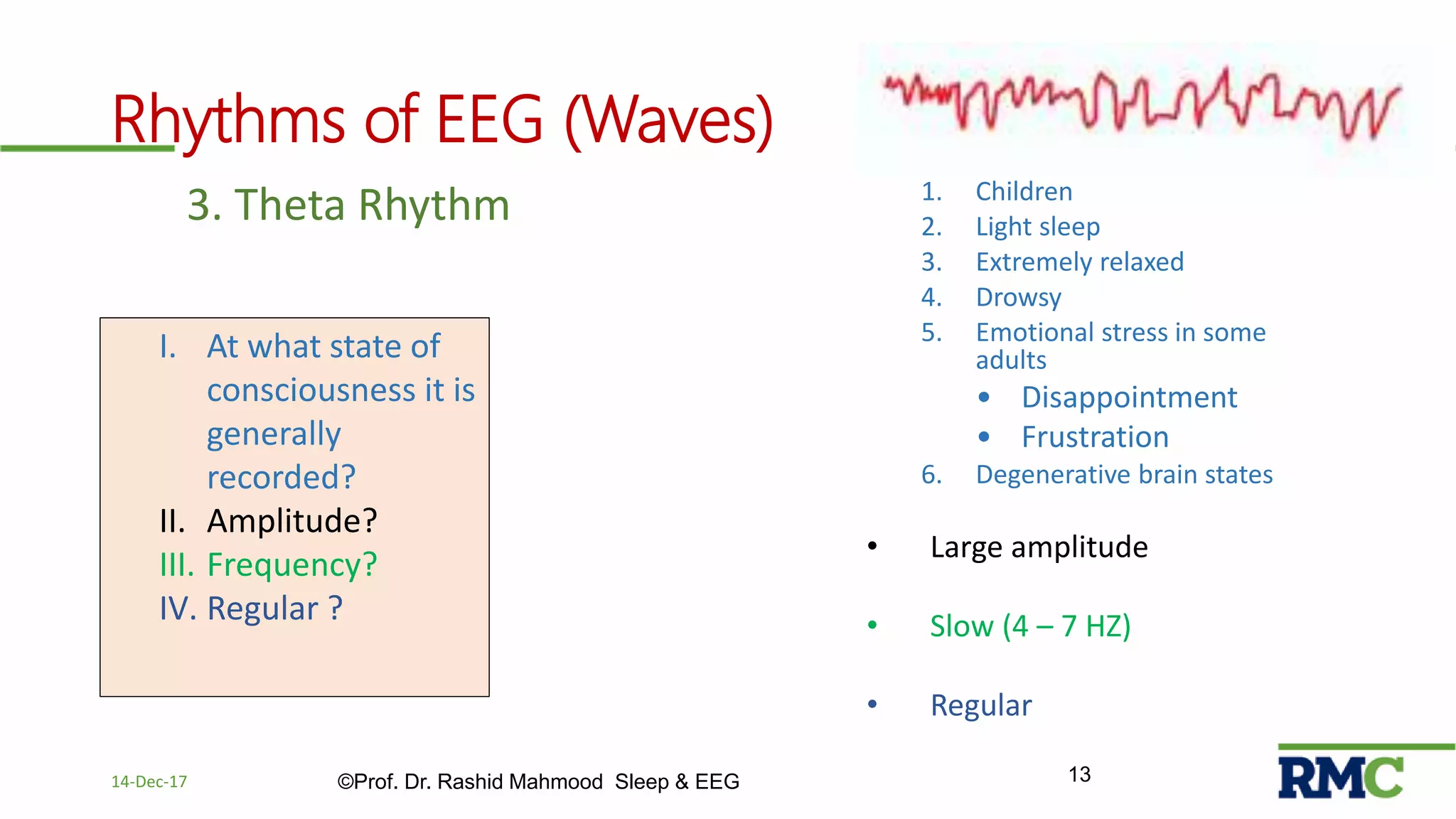 Sleep Physiology & EEG (Electroencephalogram) | PPTX